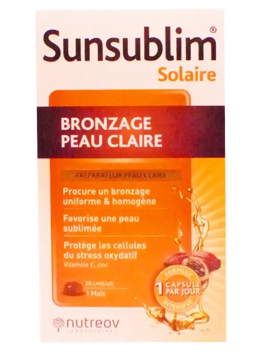 SUNSUBLIM SOLAIRE BRONZAGE PEAU CLAIRE 28 CAPSULES - Soins ...